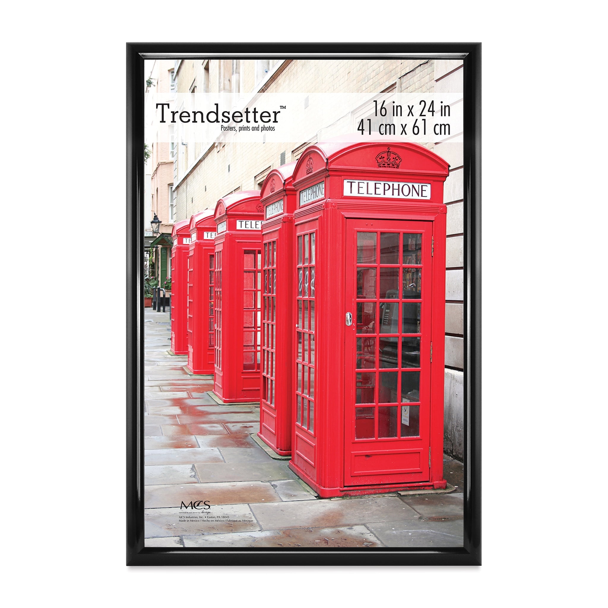 "MCS Trendsetter Acrylic Poster Frame, Black, 16"" x 24"" x 1/4"", Easy ...