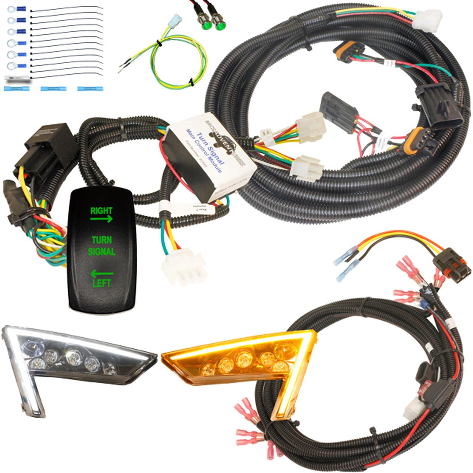 MCSADVENTURES Green Vertical Rocker Turn Signal Kit for Pro XP with ...