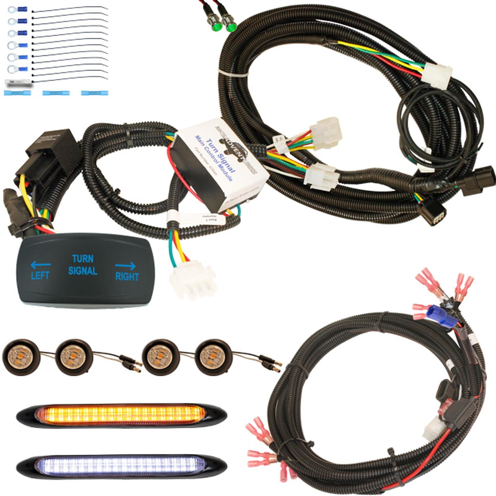 MCSADVENTURES Horizontal Rocker Turn Signal Kit for Honda Talon stick ...