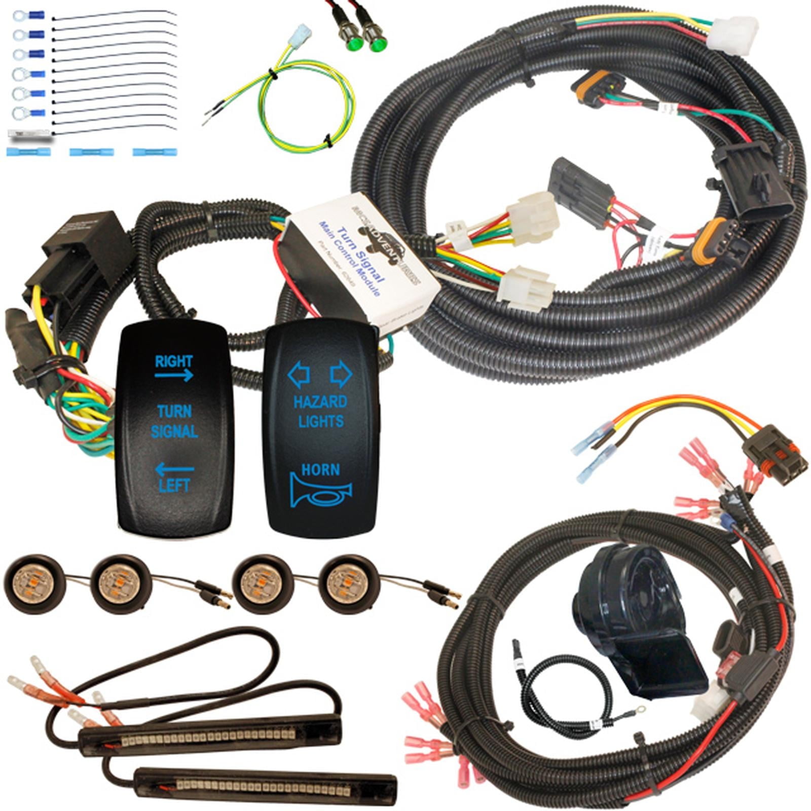 MCSADVENTURES Plug and Play Turn Signal Kit with Vertical Horn/Hazard ...