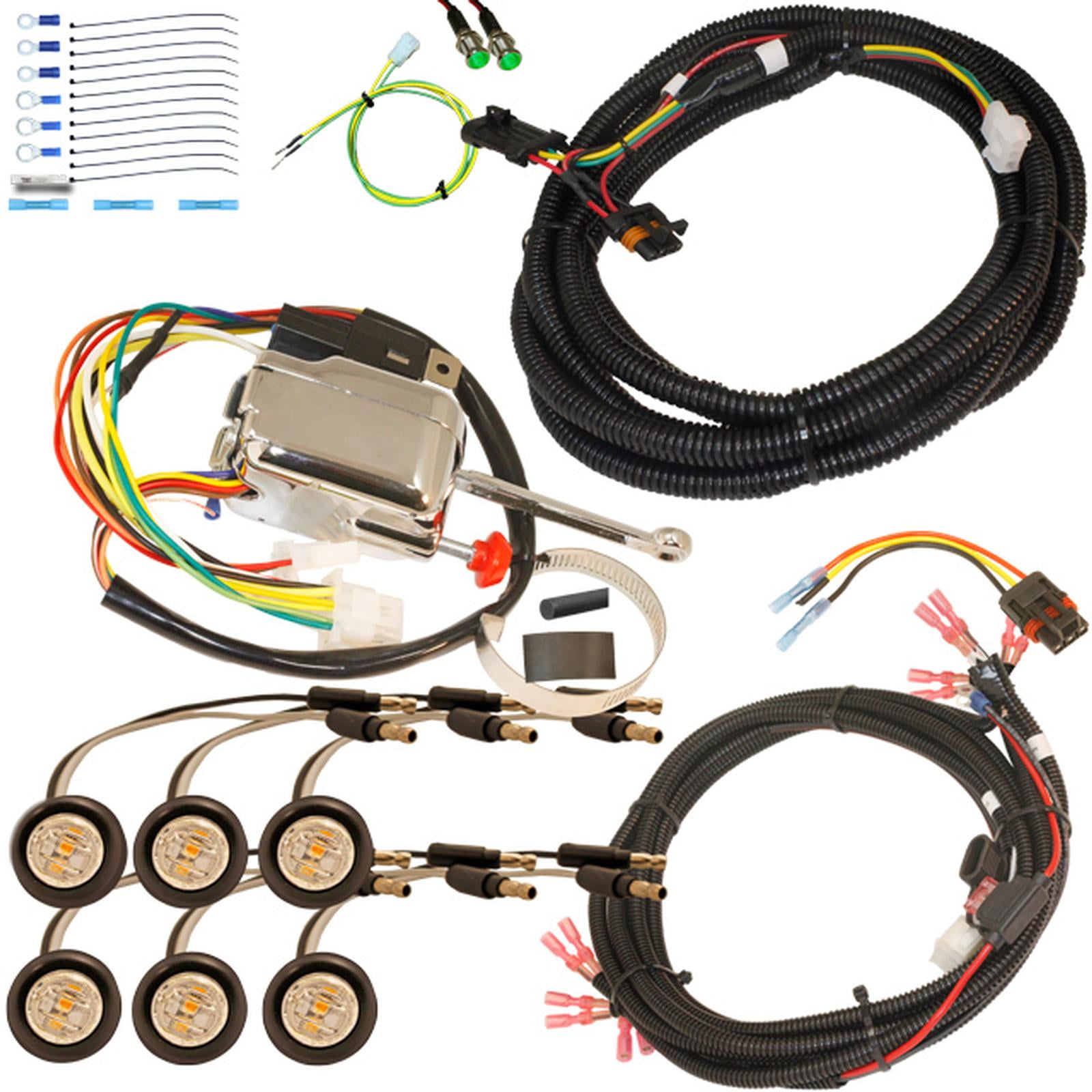 MCSADVENTURES Plug and Play Turn Signal kit with Lever, hazard for ...