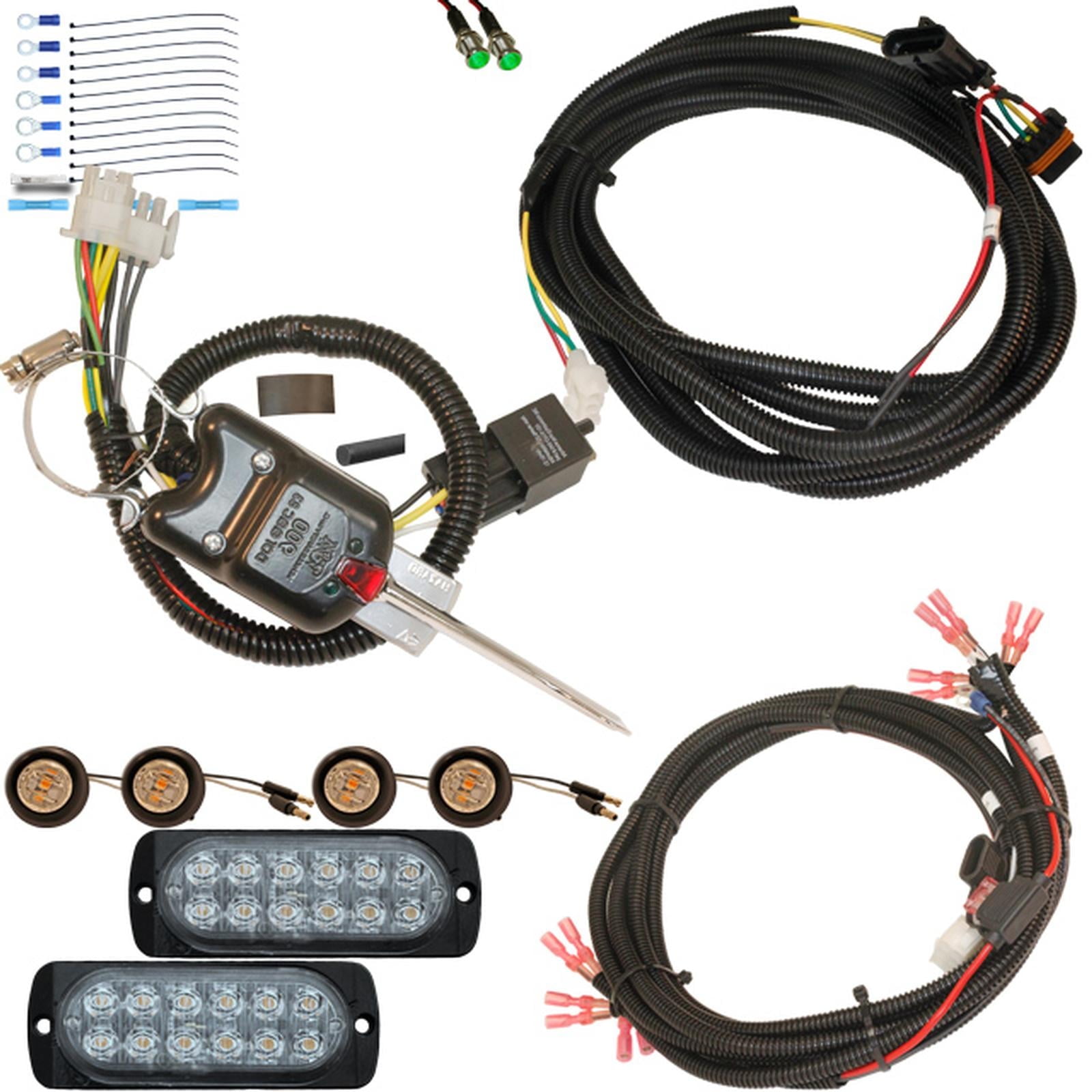 MCSADVENTURES Plug and Play turn kit with hazard (15-18 RZR) Black ...