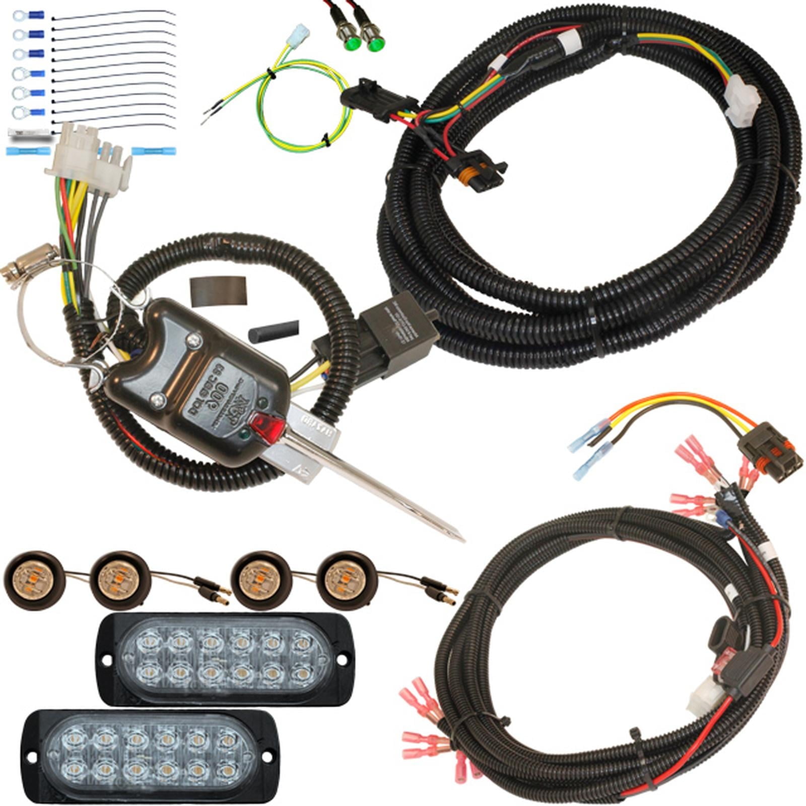 MCSADVENTURES Plug and Play turn kit with hazard (Ranger/General) Black ...