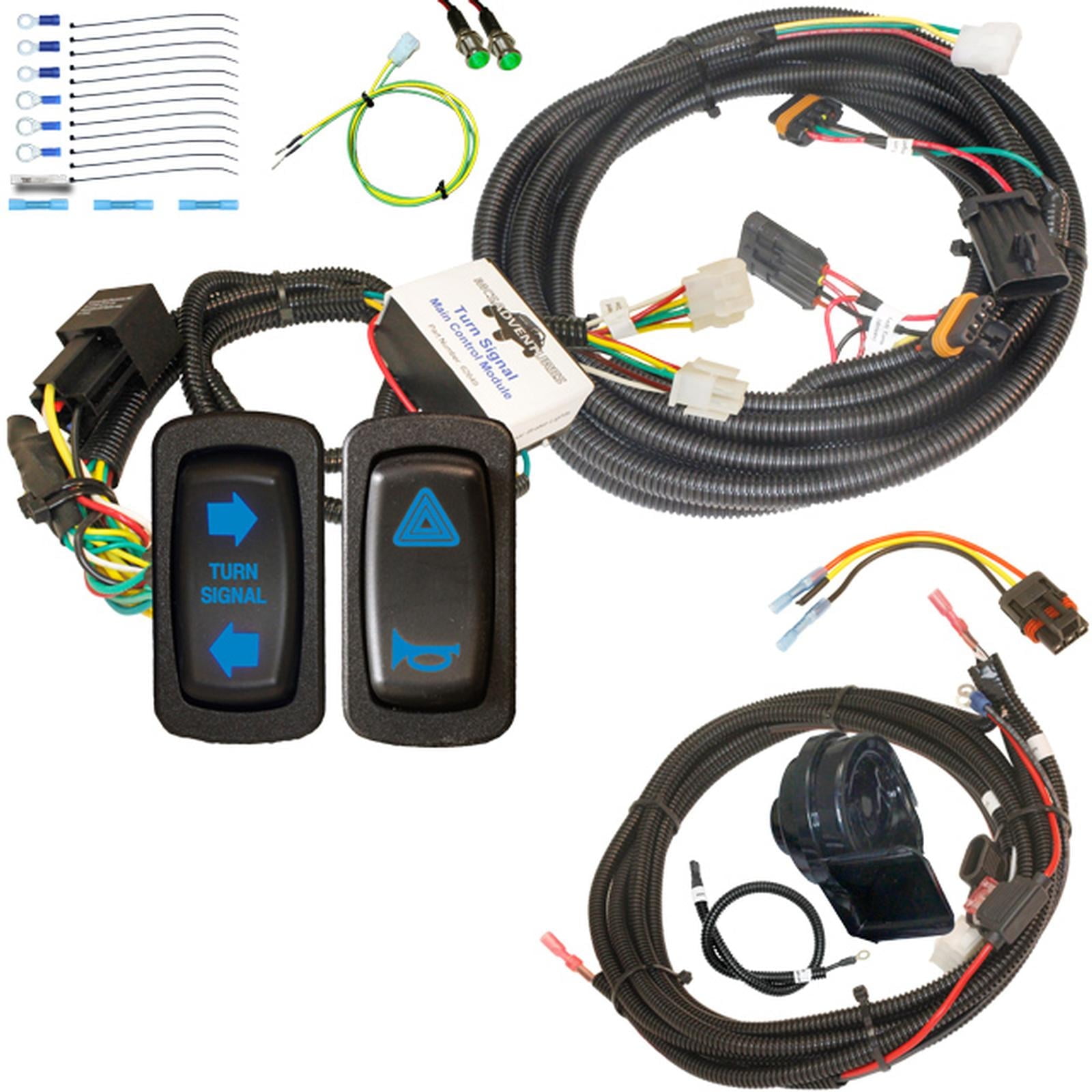 MCSADVENTURES Vertical Rocker Turn Signal with Horn/Hazard Combo Kit ...