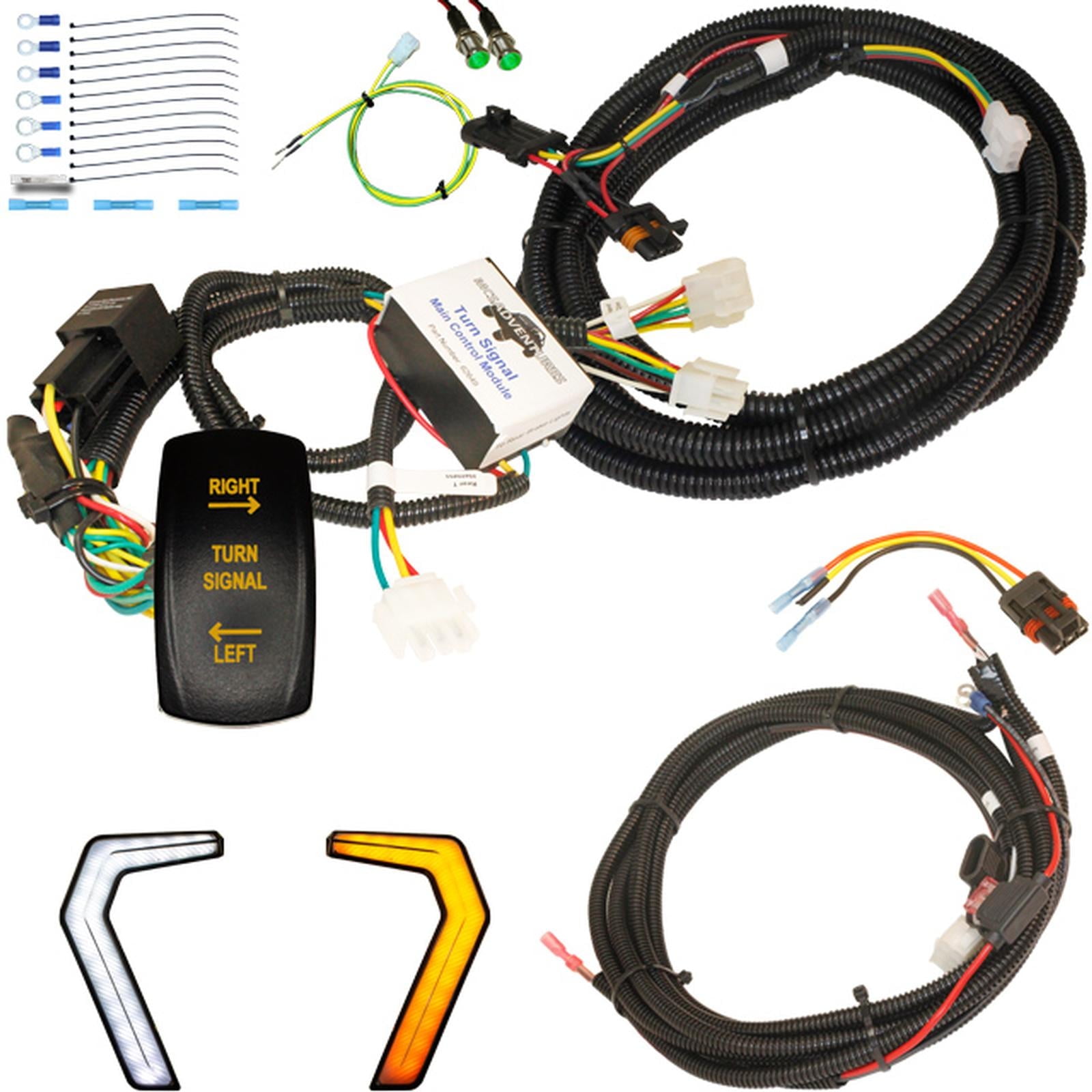 MCSADVENTURES plug and play turn signal kit for Polaris General: Rocker switch (amber ...