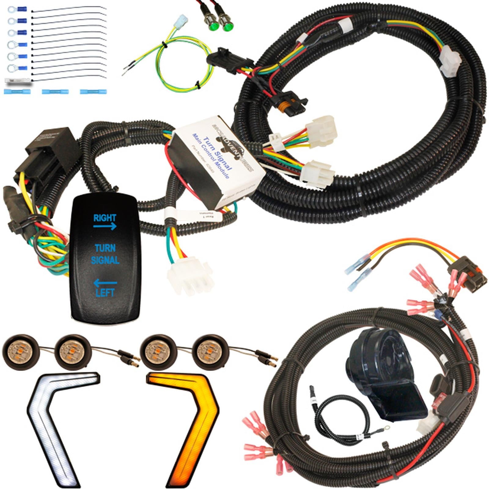 MCSADVENTURES plug and play turn signal kit for Polaris General: Rocker ...