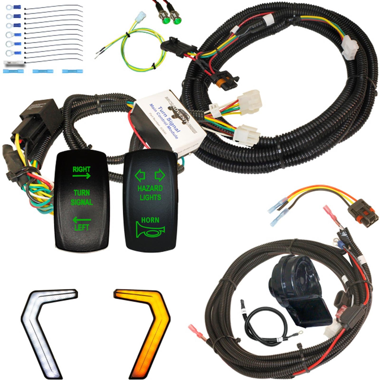 MCSADVENTURES plug and play turn signal kit for Polaris General: Rocker ...