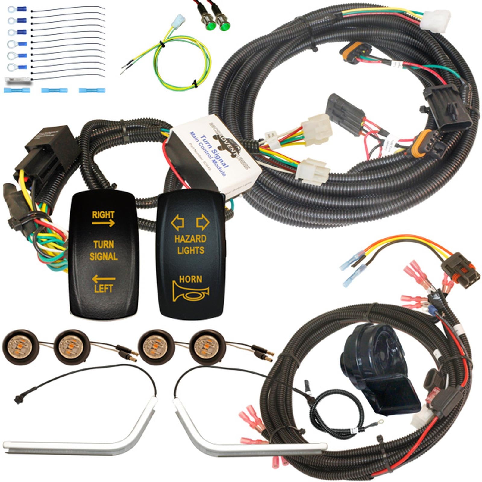 MCSADVENTURES plug and play turn signal kit for 14+ RZR: Rocker switch ...