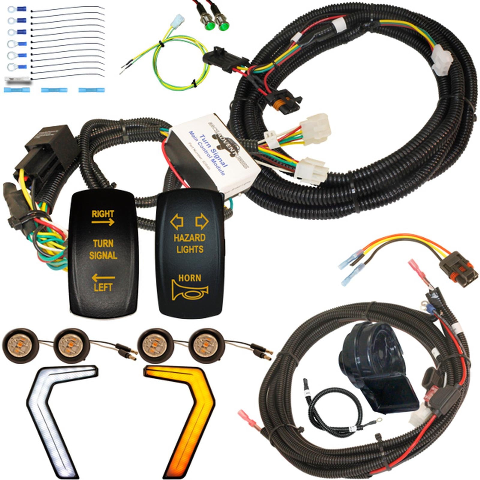 MCSADVENTURES plug and play turn signal kit for Polaris General: Rocker ...