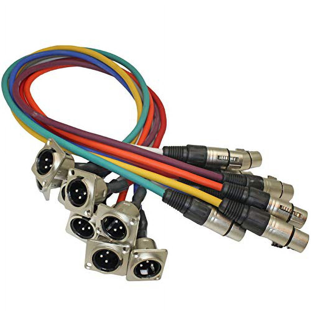 MCSPROAUDIO Replacement Male XLR Panel Mount Pigtails for Stage Box or ...