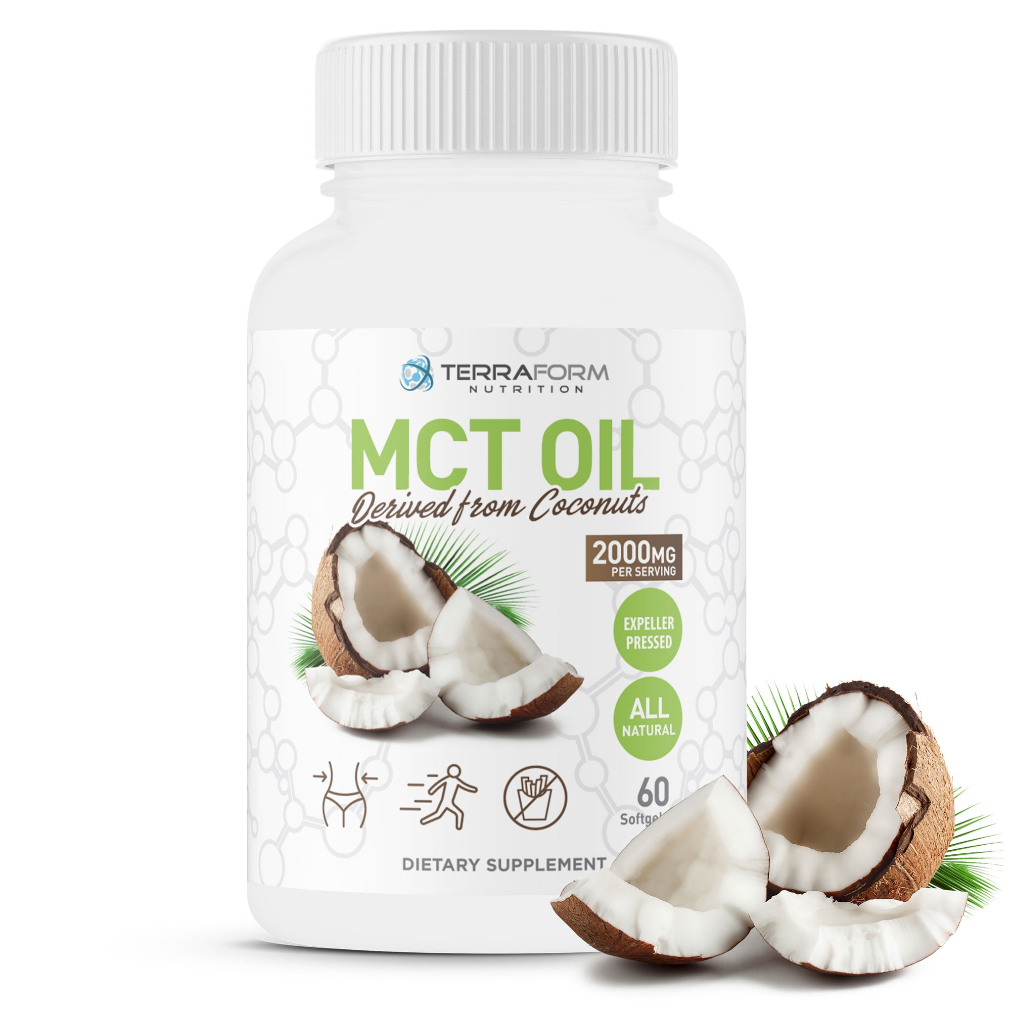 MCT Oil Pills - Derived from Coconut - Supports Energy Levels, Healthy ...