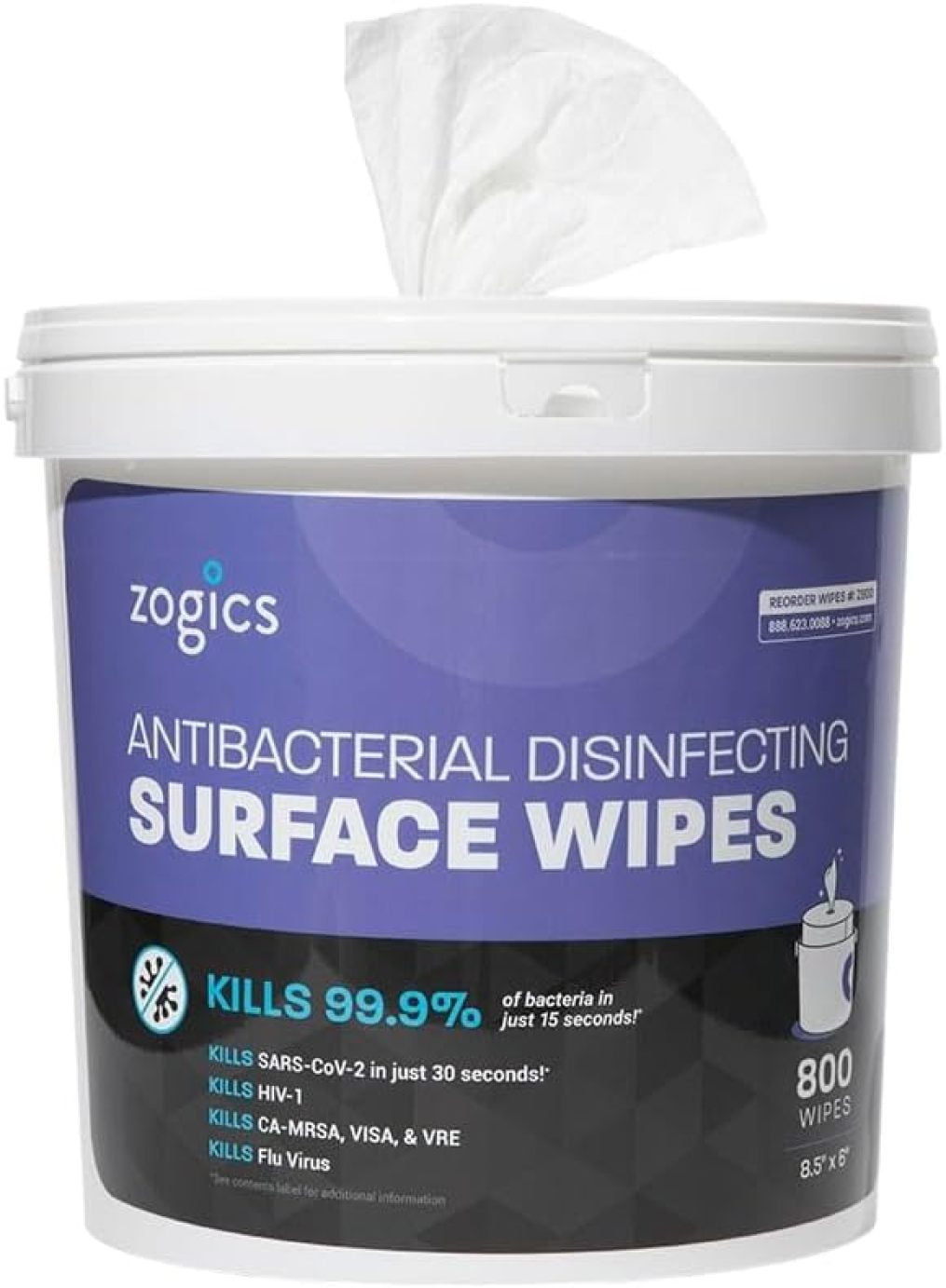 MCTZ Antibacterial Wipes, EPA Registered Surface and Gym Equipment ...