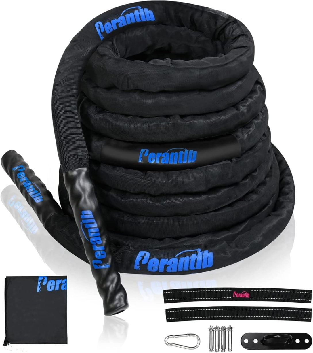 MCTZ Battle Rope With Wear-Resistant Nylon Protective Sleeve - Heavy ...