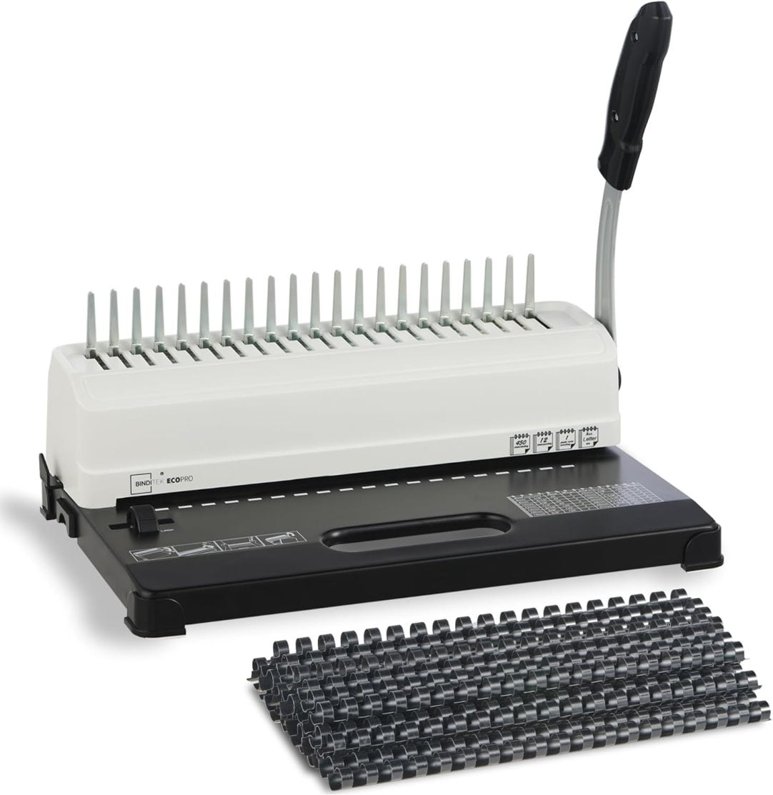 MCTZ Binding Machine, 19-Hole, 450 Sheets, Comb Binder Machines with ...