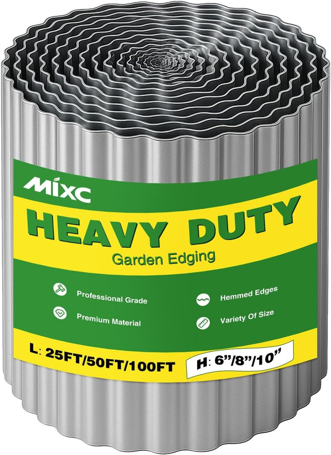 MCTZ Corrugated Metal Garden Edging, Landscape Border for Lawn, Flower ...