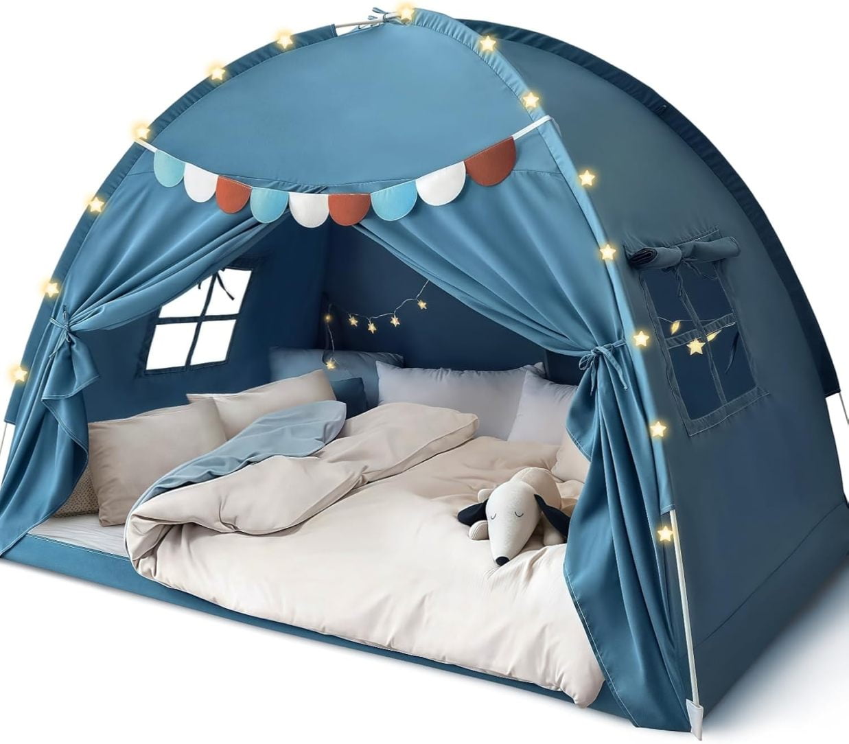 MCTZ Full Size Bed Canopy for Kids, Boys Bed Tent Dream Privacy ...