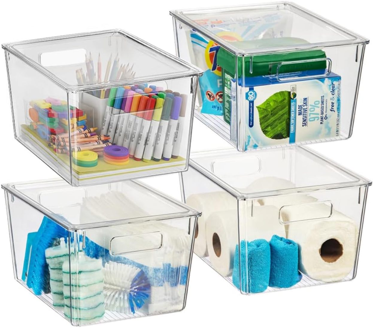 MCTZ Plastic Storage Bins with Lids X-Large – Perfect Kitchen ...