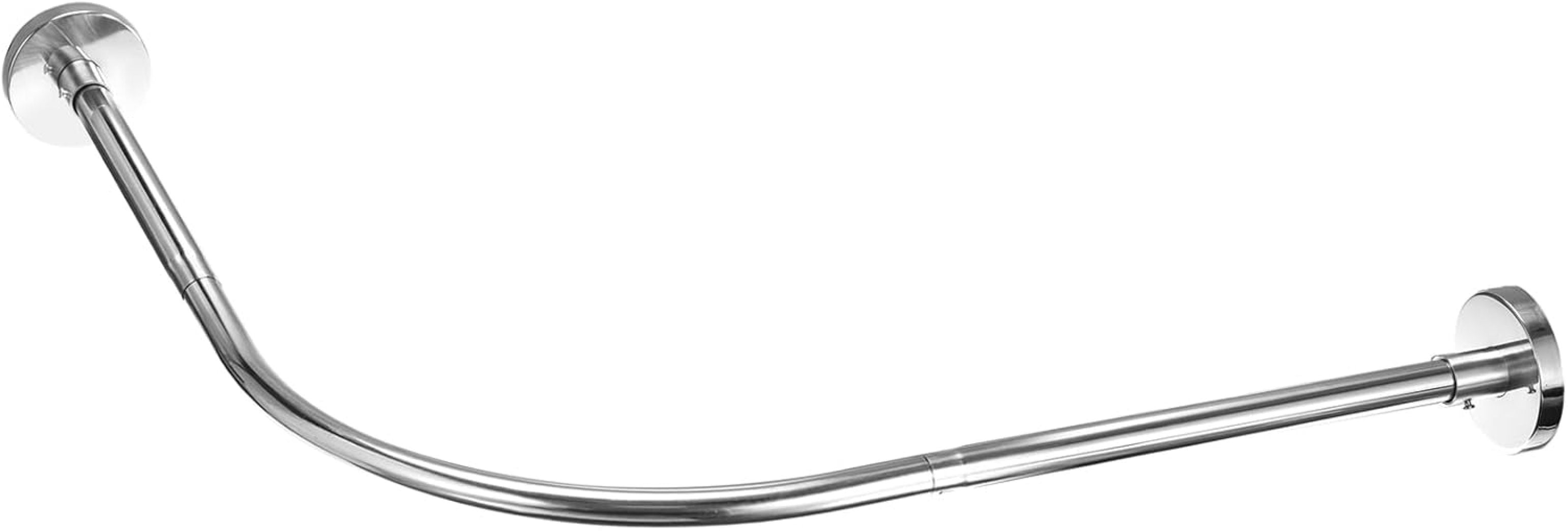 MCTZ Stretchable Shower Curtain Rod Rack Stainless Steel, L Shaped ...