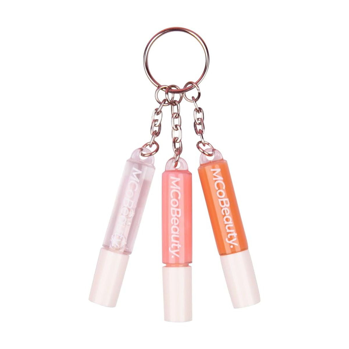MCoBeauty Lip Gloss Trio, 3-in-1 Gloss Keyring, 3 Shades for On-the-Go ...