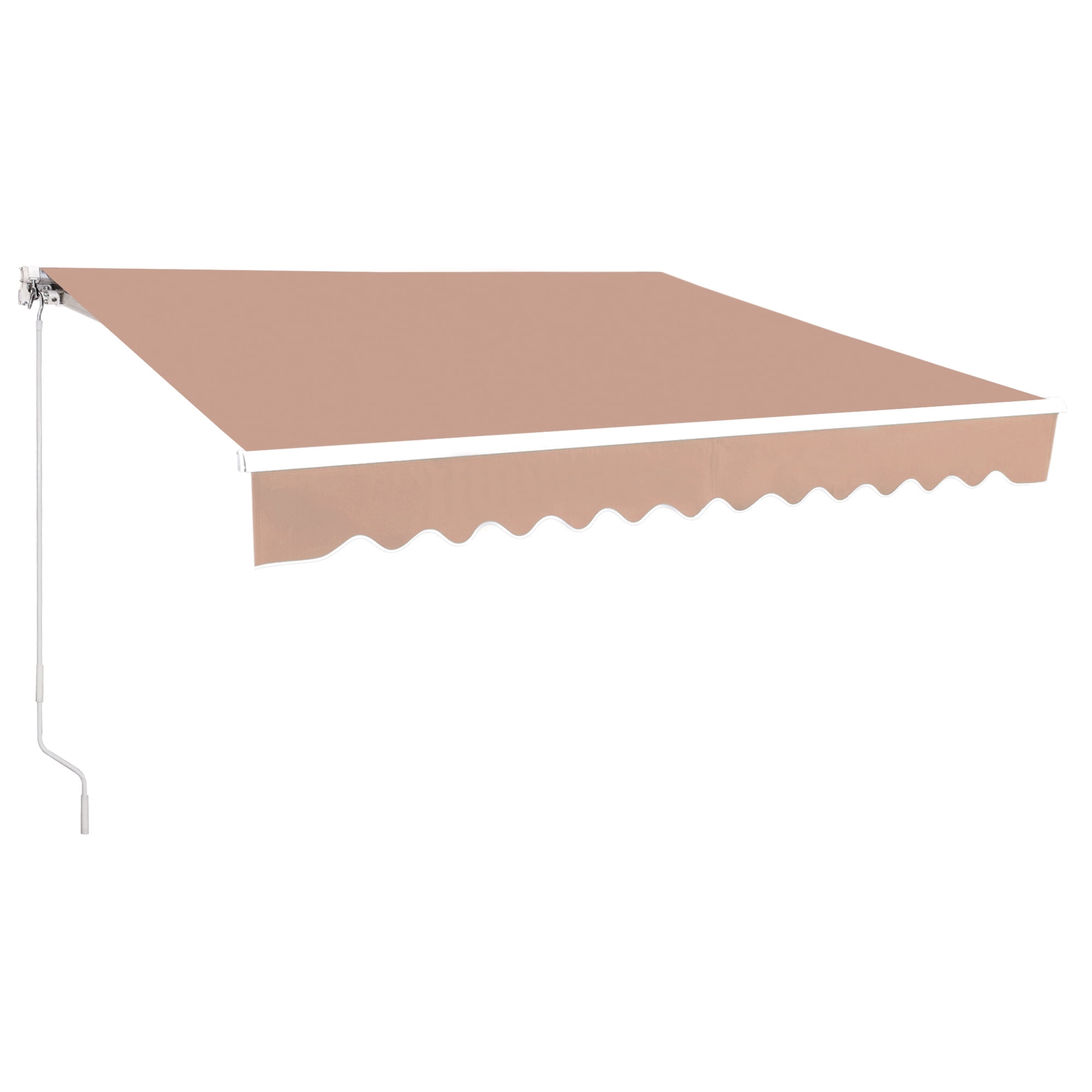 MCombo 13x8 Ft Manual Retractable Patio Deck Awning Sunshade Shelter ...