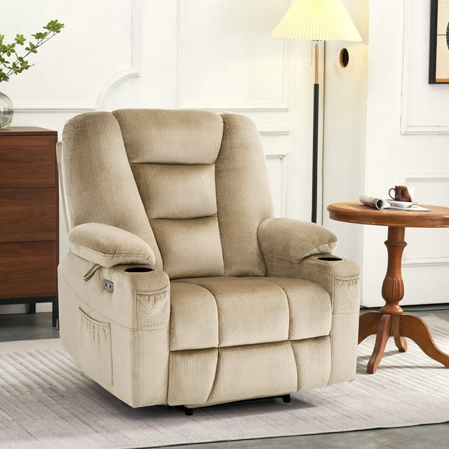 MCombo Electric Power Lift Recliner with Heat, Massage, Extra Wide Seat ...