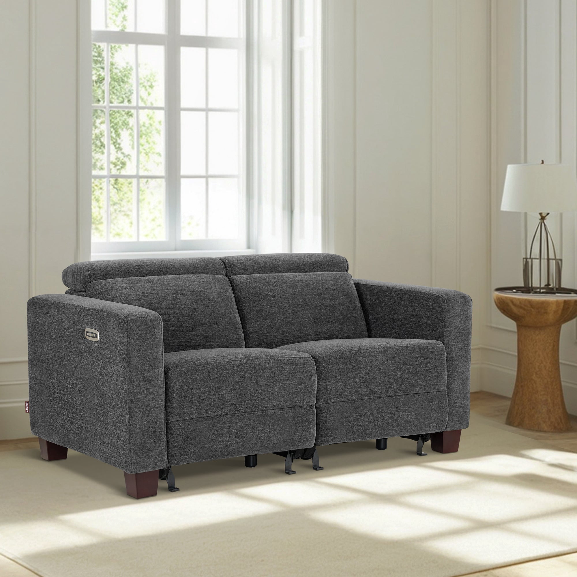 MCombo 62.2'' Wall Hugger Power Loveseat Recliner Sofa for Living Room ...