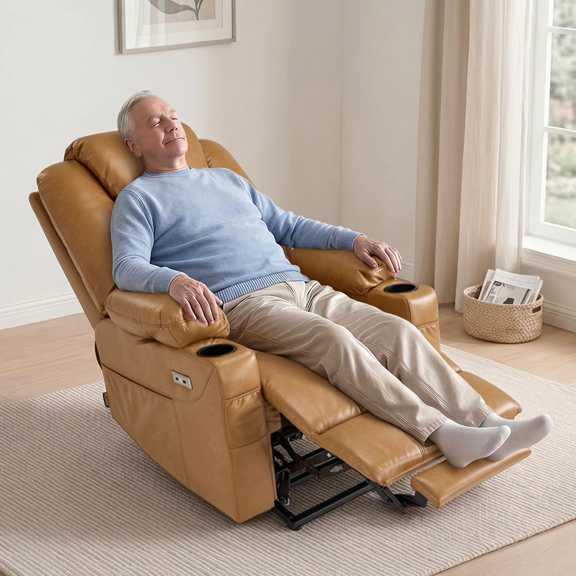 MCombo Electric Power Lift Recliner Chair with Vibration and Heat for ...