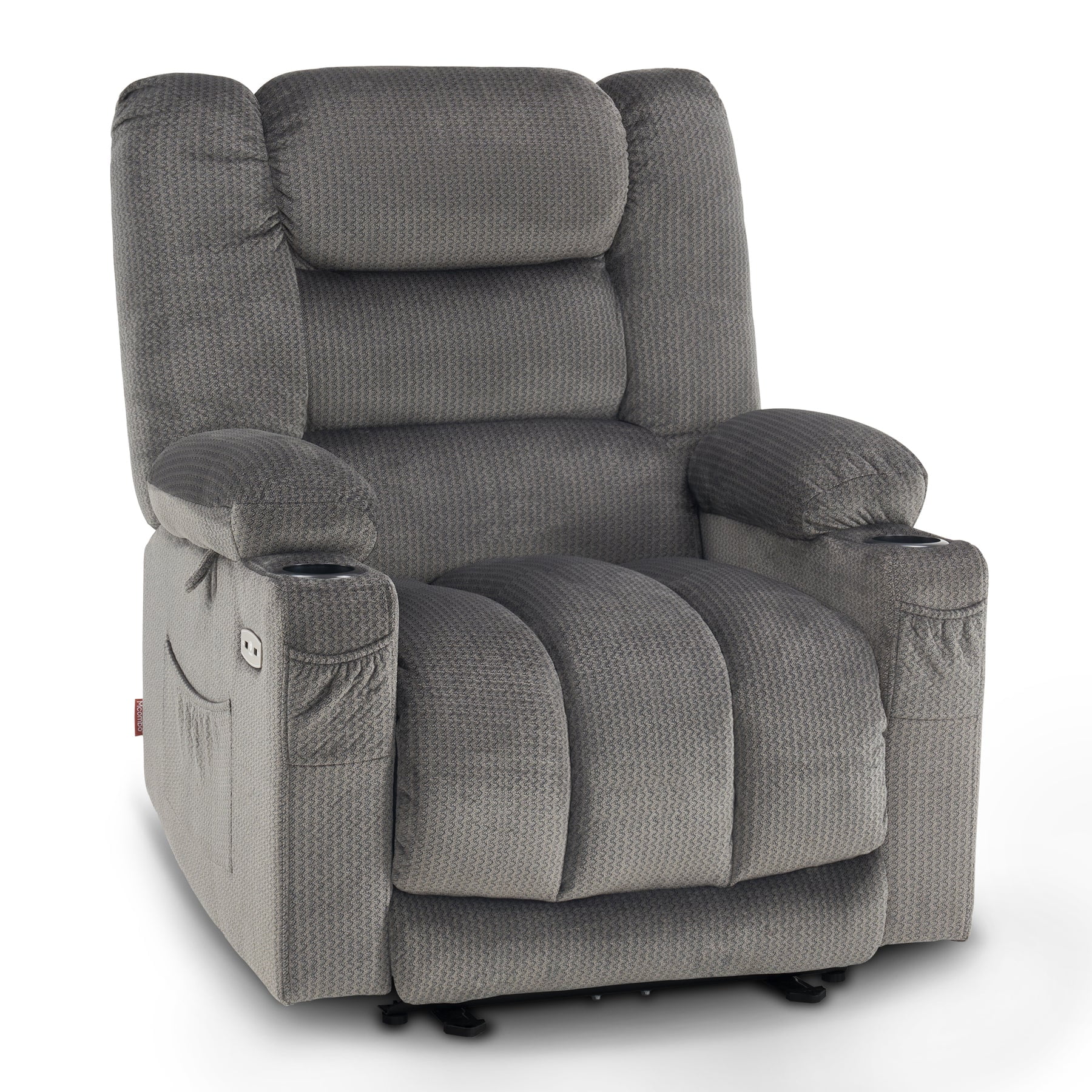 MCombo Electric Power Recliner Chair with Heat and Massage, USB Ports ...