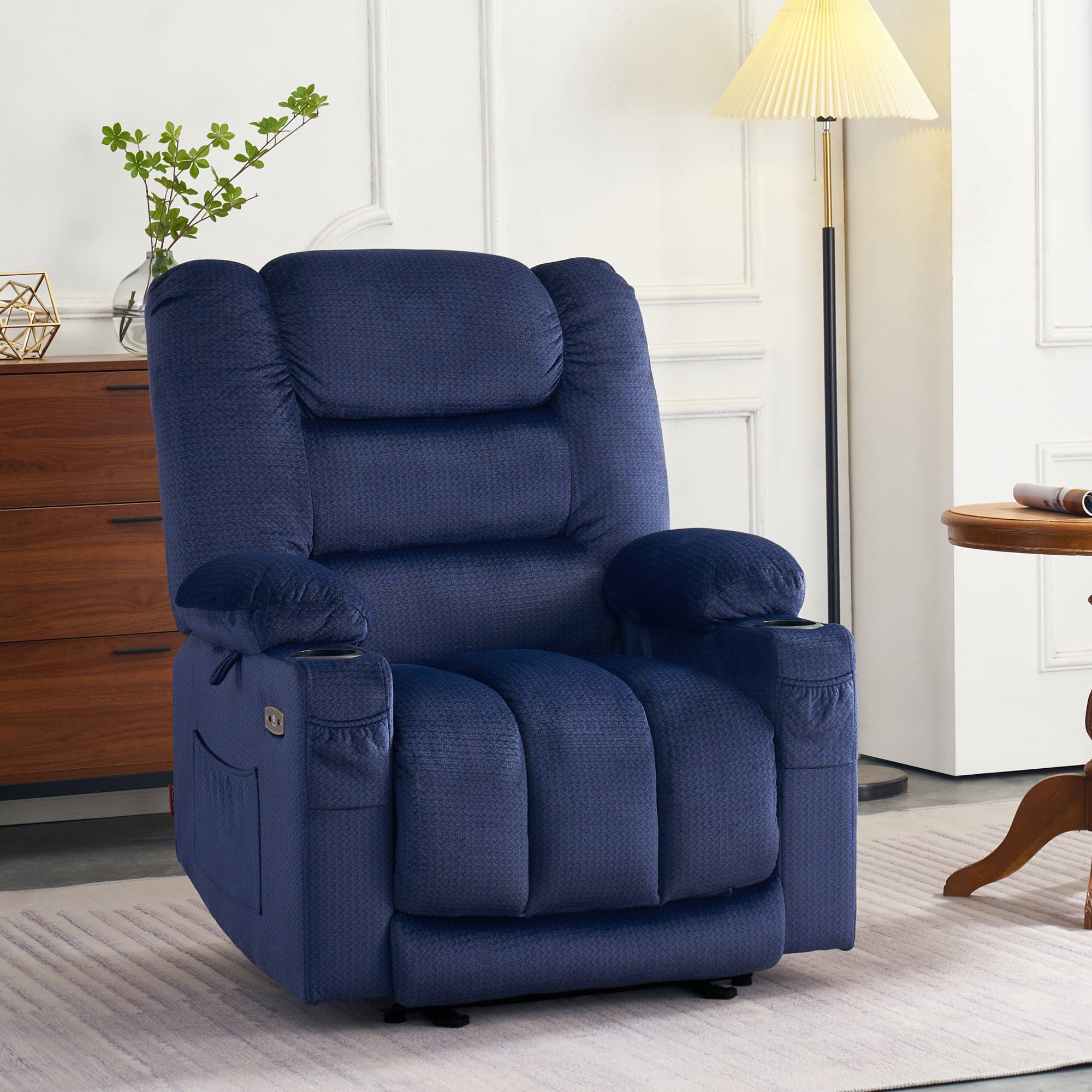 MCombo Electric Power Recliner Chair with Heat, Massage, and USB Ports ...