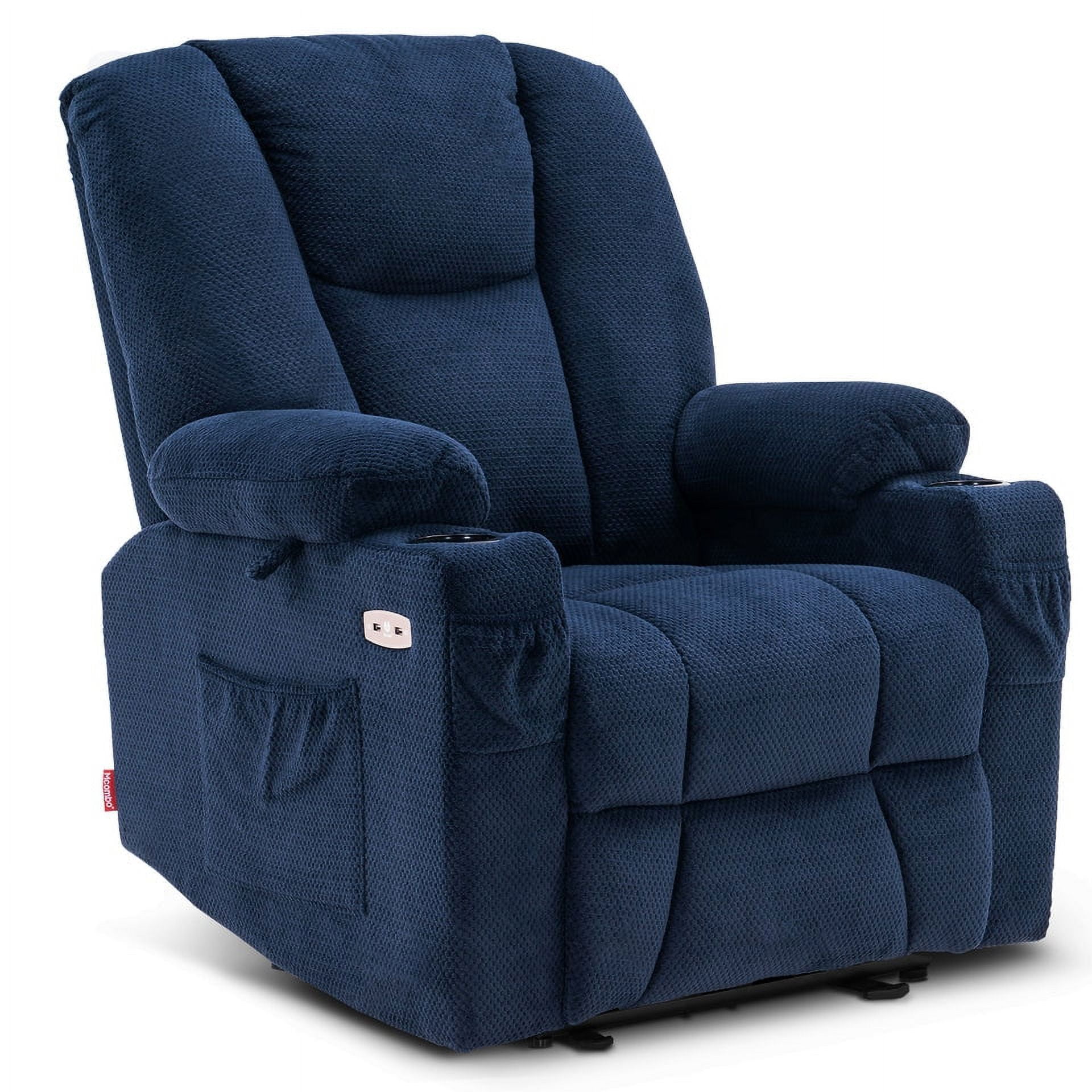 MCombo Electric Power Recliner Chair with Vibration & Heat, Extended ...