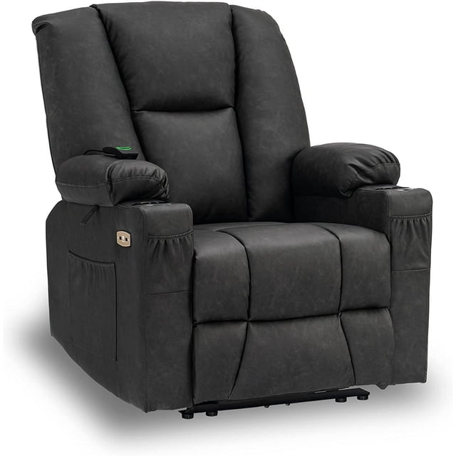 MCombo Electric Power Recliner Chair with Massage & Heat, Extended ...