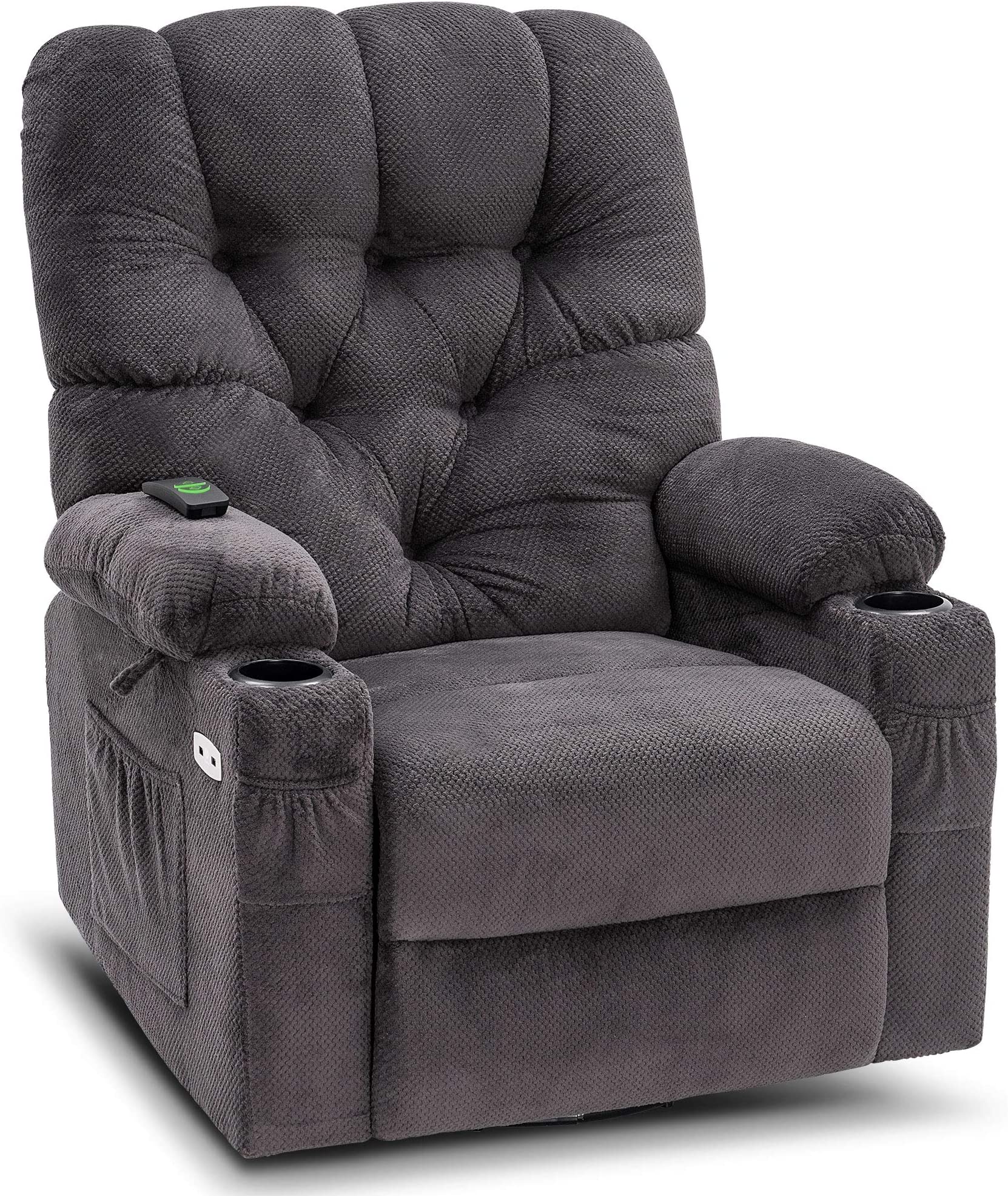 Modern Upholstered Rocker Nursery Chair Plush Seating Glider Swivel ...