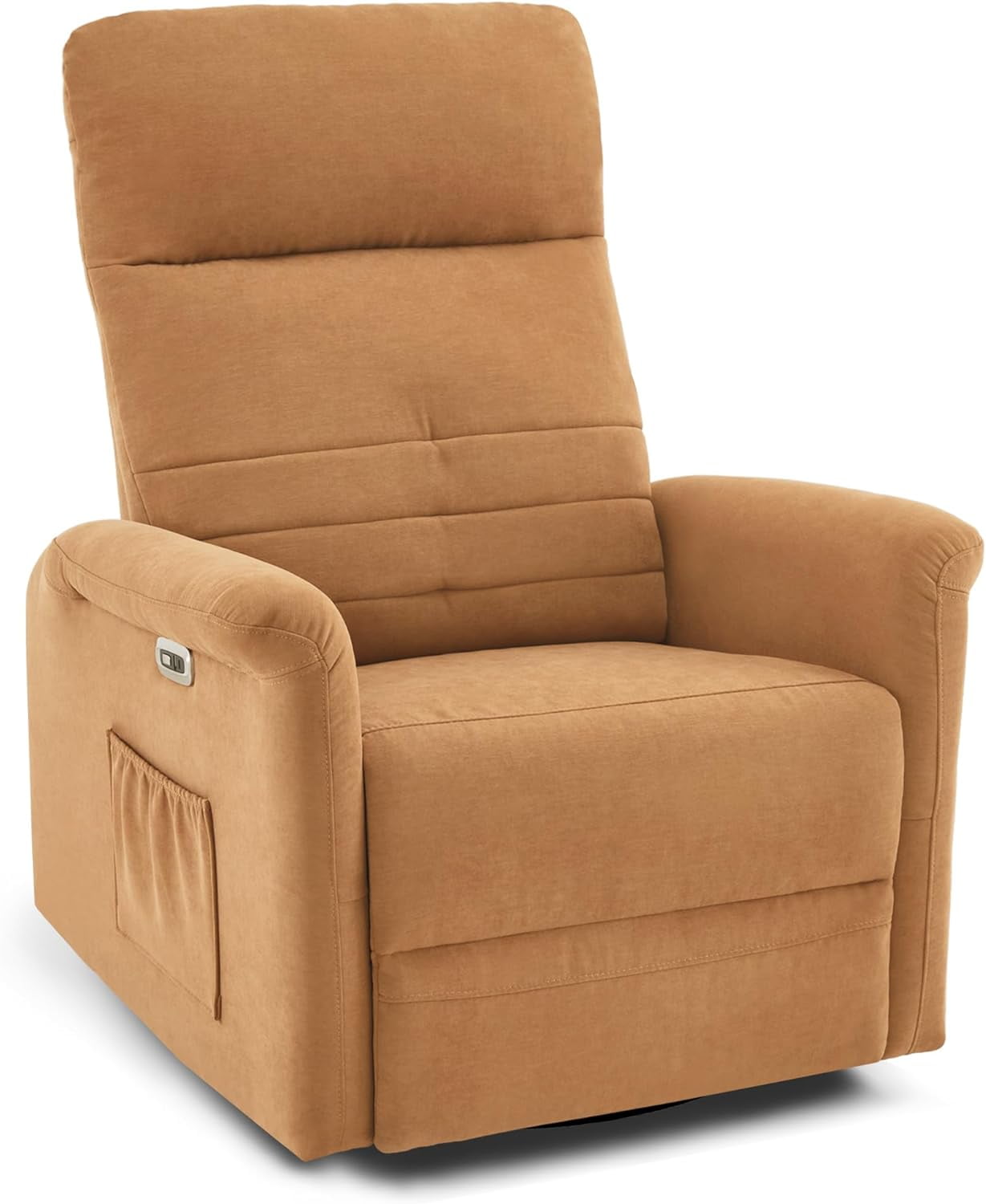 MCombo Fabric Power Recliner, Electric Swivel Glider Rocker Recliner ...
