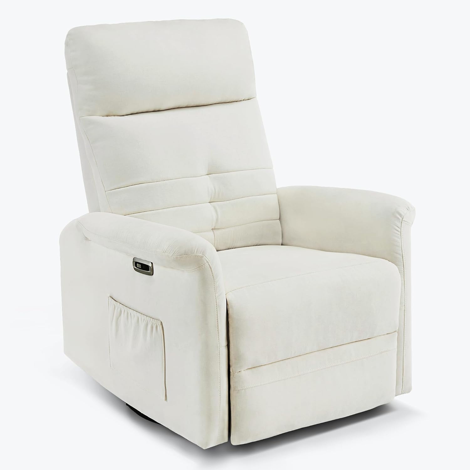 MCombo Fabric Power Recliner, Electric Swivel Glider Rocker Recliner ...