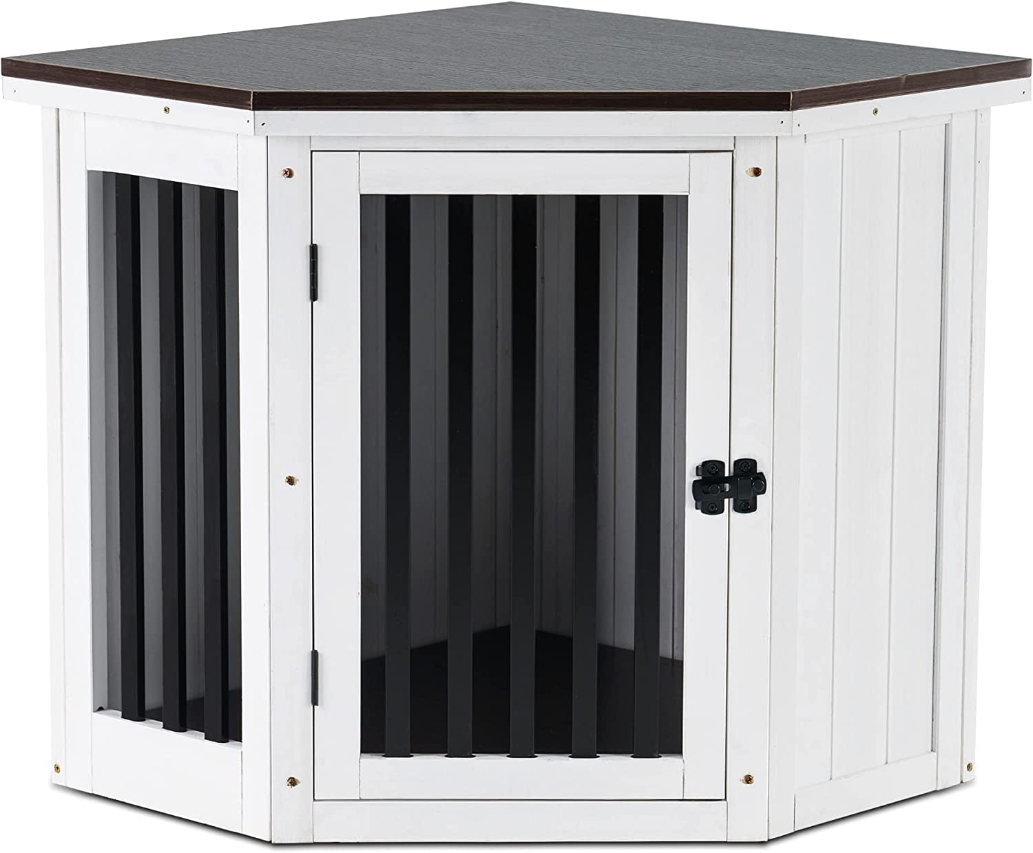 MCombo Wooden Pet Kennel Side Cage, Corner Design Furniture Style Dog ...