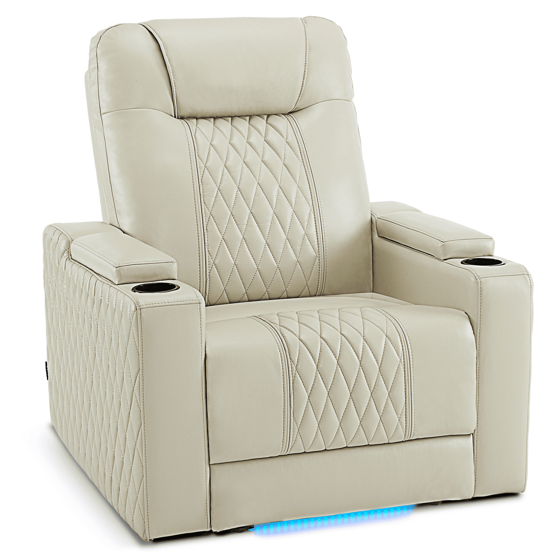 MCombo Home Theater Seating with USB Ports, LED Light Armrest Storage ...