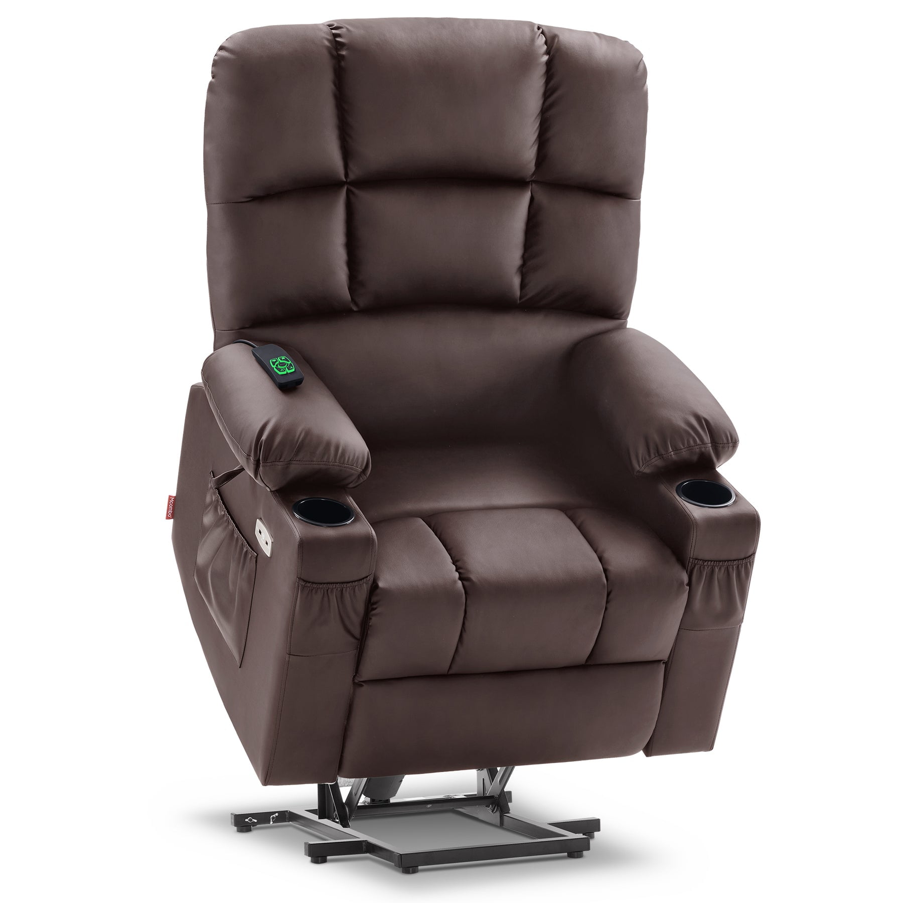MCombo Large Power Lift Recliner, Dual Motor, Massage, Heat, Extended ...