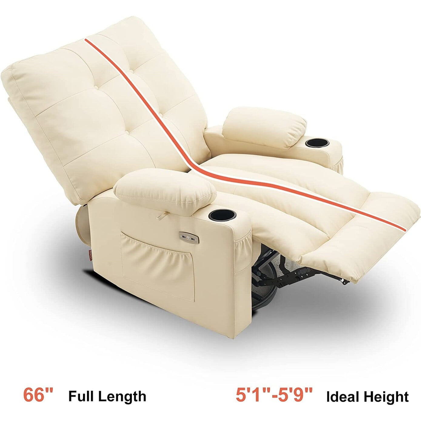 MCombo Oversized Electric Power Swivel Glider Recliner with Massage ... MCombo Oversized Electric Power Swivel Glider Recliner with Massage ...