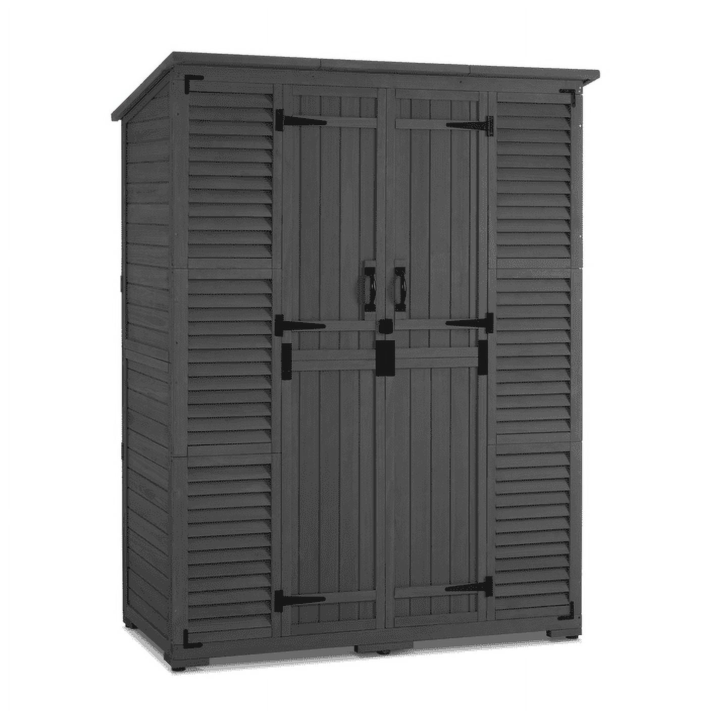 MCombo Large Garden Backyard Outdoor Storage Shed with 6 Shelves ...