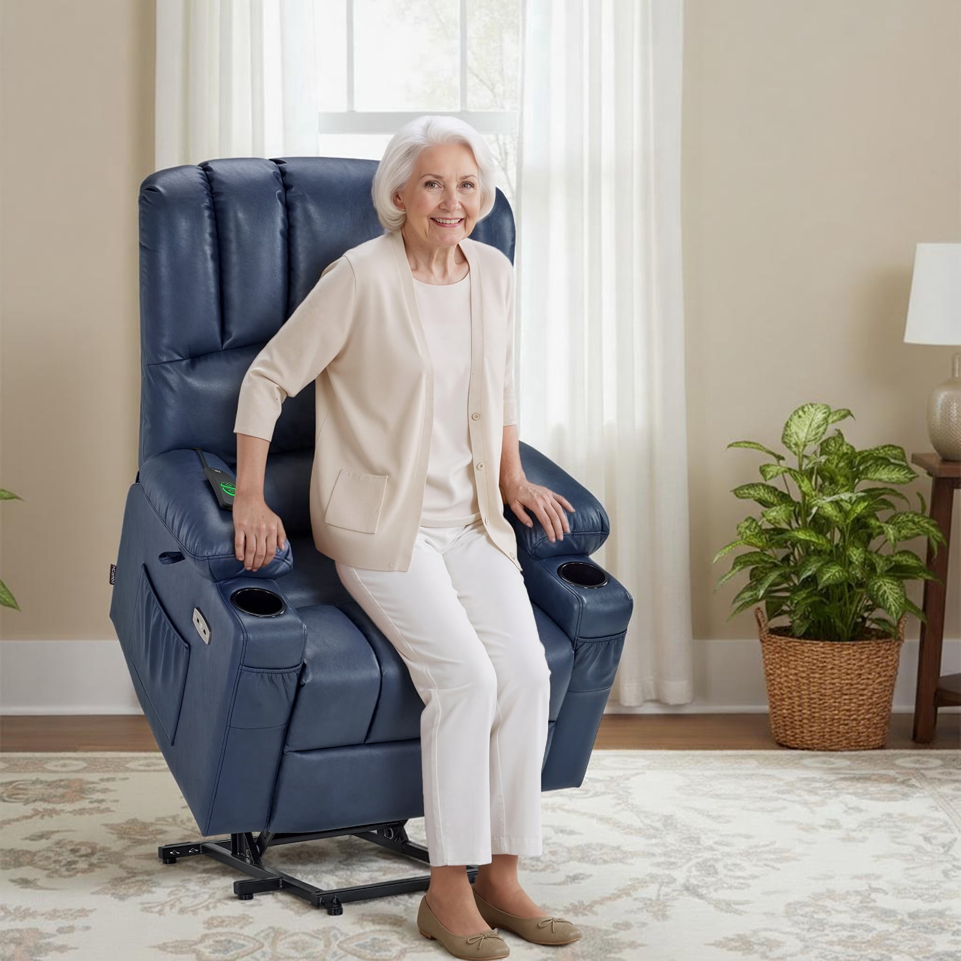 MCombo Large Power Lift Recliner Chair with Vibration Massage and Heat ...
