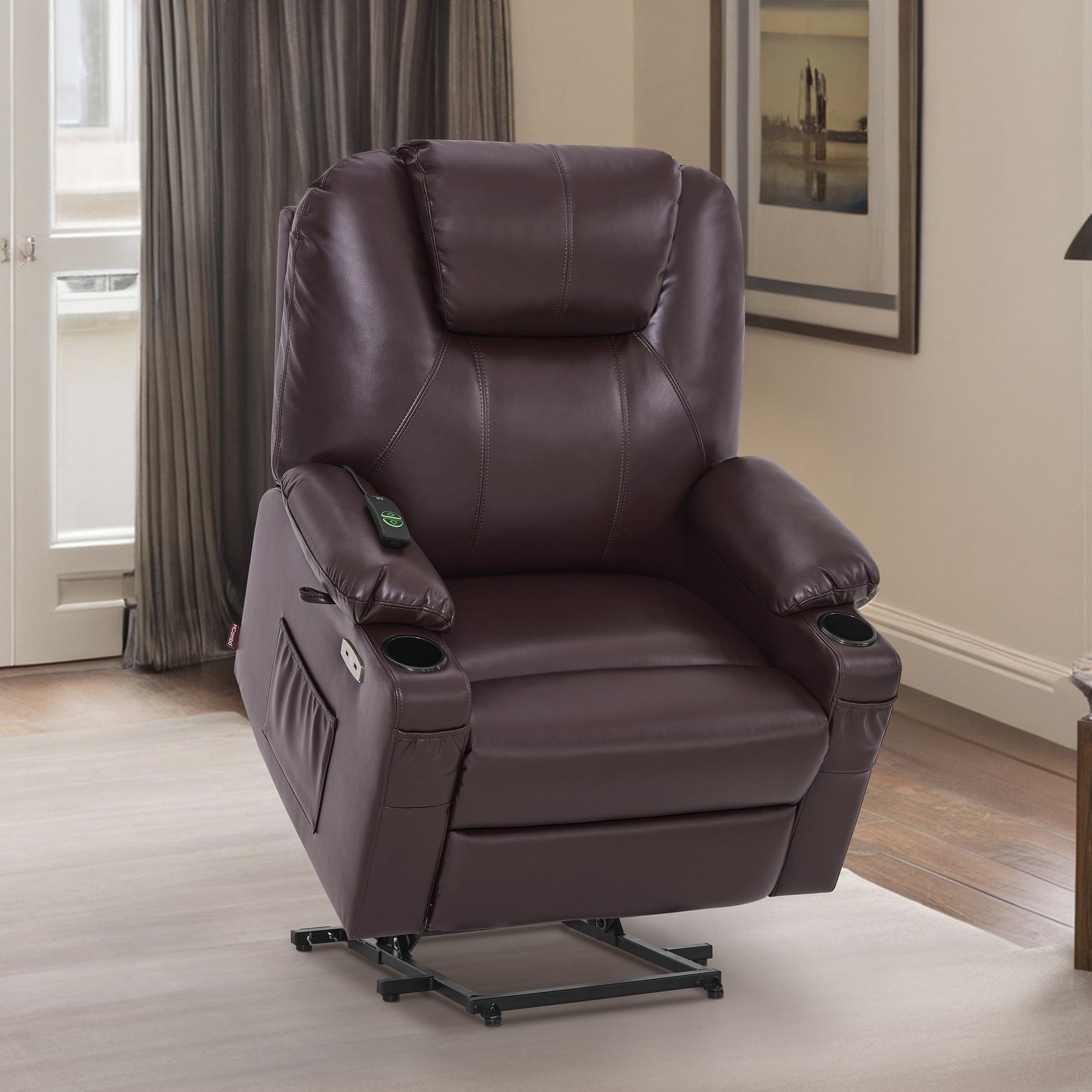 MCombo Large-Wide Power Lift Recliner Chair Sofa with Massage and Heat ...