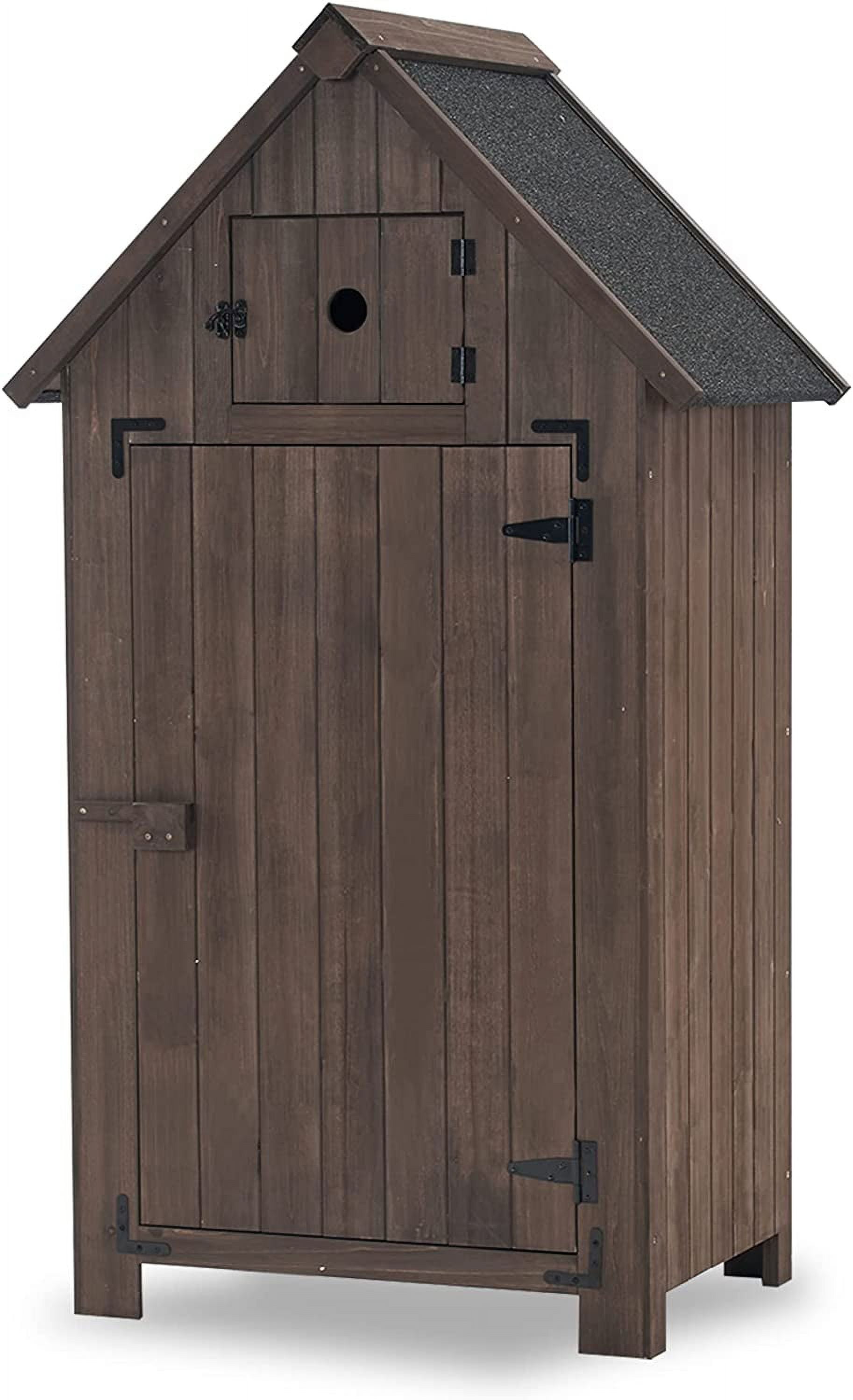 MCombo Outdoor Wood Storage Cabinet, Small Size Garden Cupboard with ...