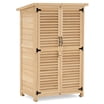 Macrout Outdoor Storage Cabinet, Wooden Storage Tool Shed with Lock for ...