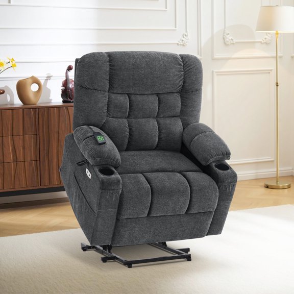 Dual Motor Lift Recliner, Infinite Position with Heated Massage ...