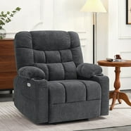 BenchMaster Newport Taupe Faux Leather Recliner Chair with Pushback ...