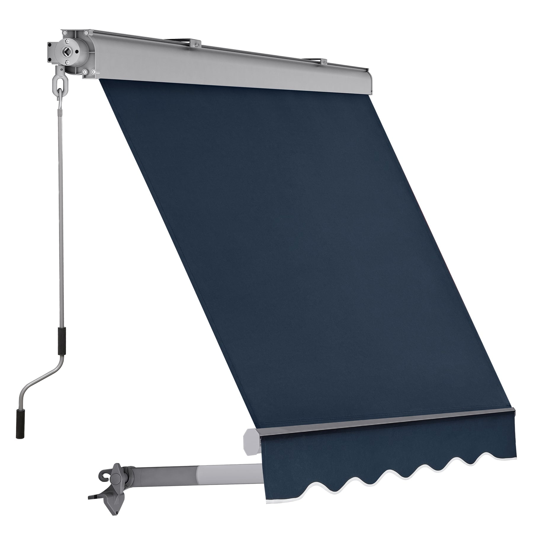 MCombo Patio Window Awnings 5'x8', Fully Assembled Manual Retractable ...