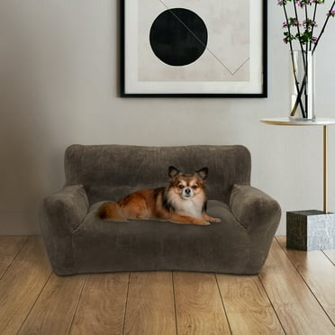 MCombo Pet Sofa Bed Dog Couch for Small Dogs, Faux Leather Dog Sofa ...