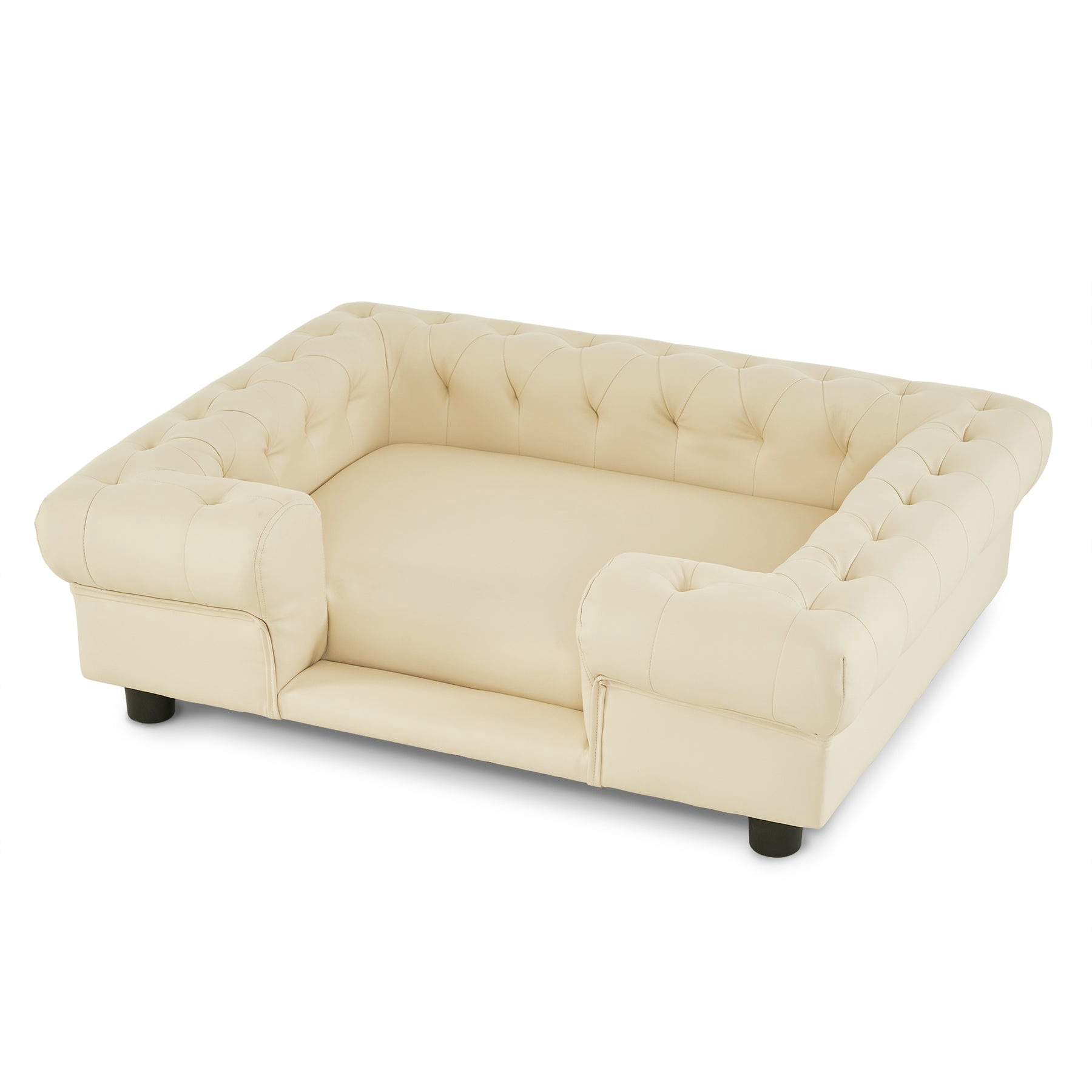 MCombo Pet Sofa Bed Dog Couch for Small Dogs, Faux Leather Dog Sofa ...