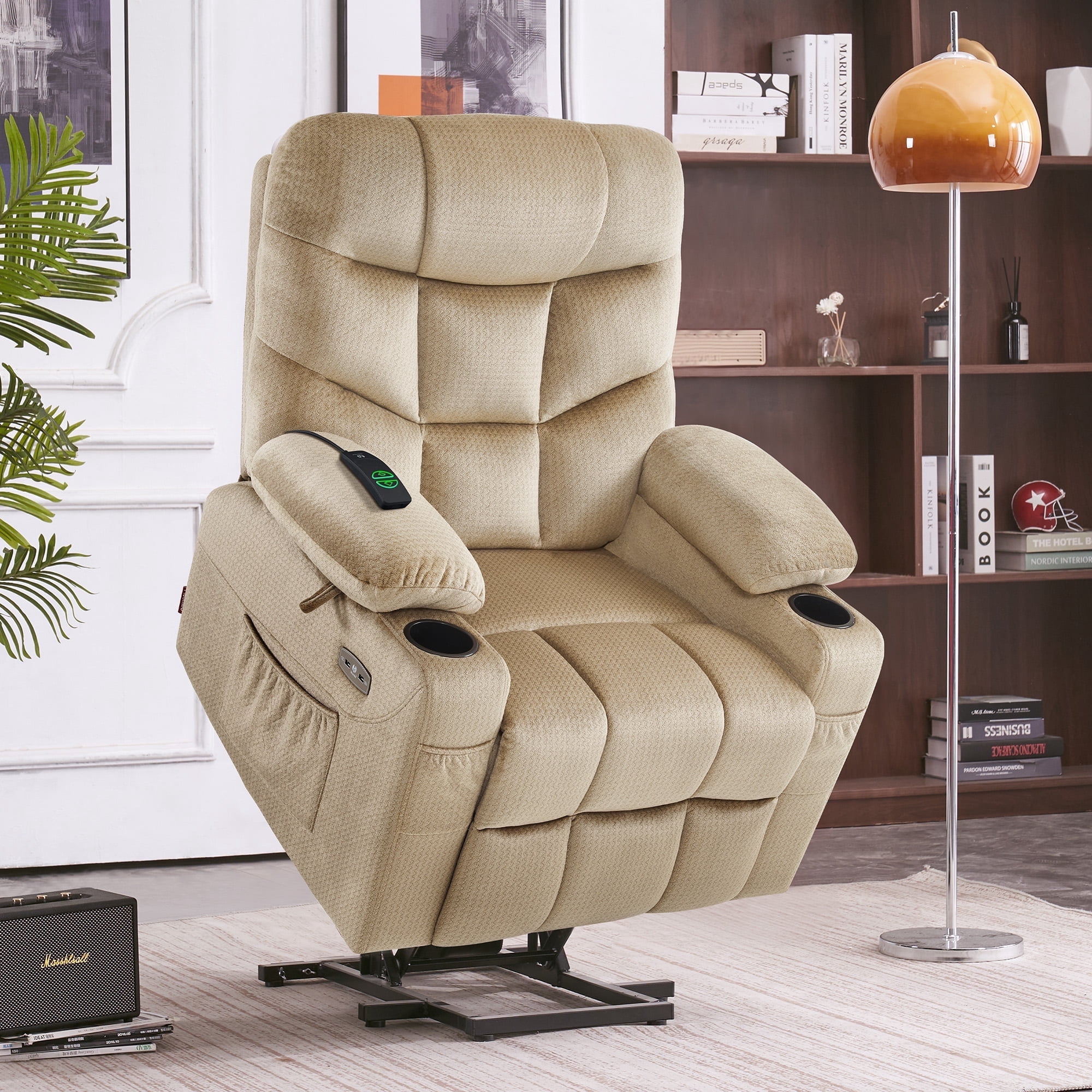 MCombo Power Lift Recliner Chair with Extended Footrest, USB Port for ...