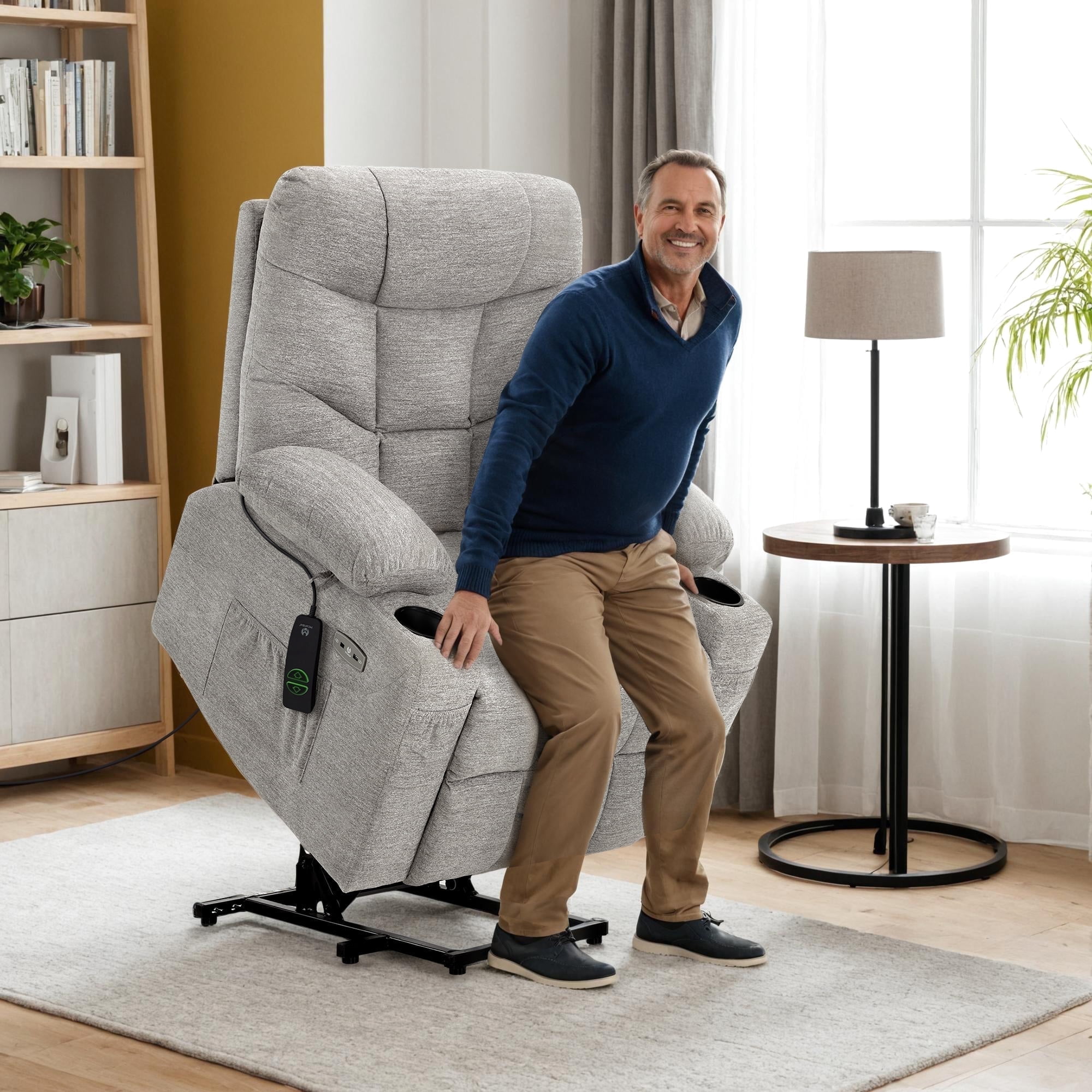 MCombo Power Lift Recliner Chair with Extended Footrest for Elderly ...